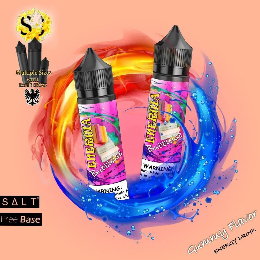 Energia Bubbleise Freebase eliquid | Bubble Gum Energy Drink – FrenzyFog