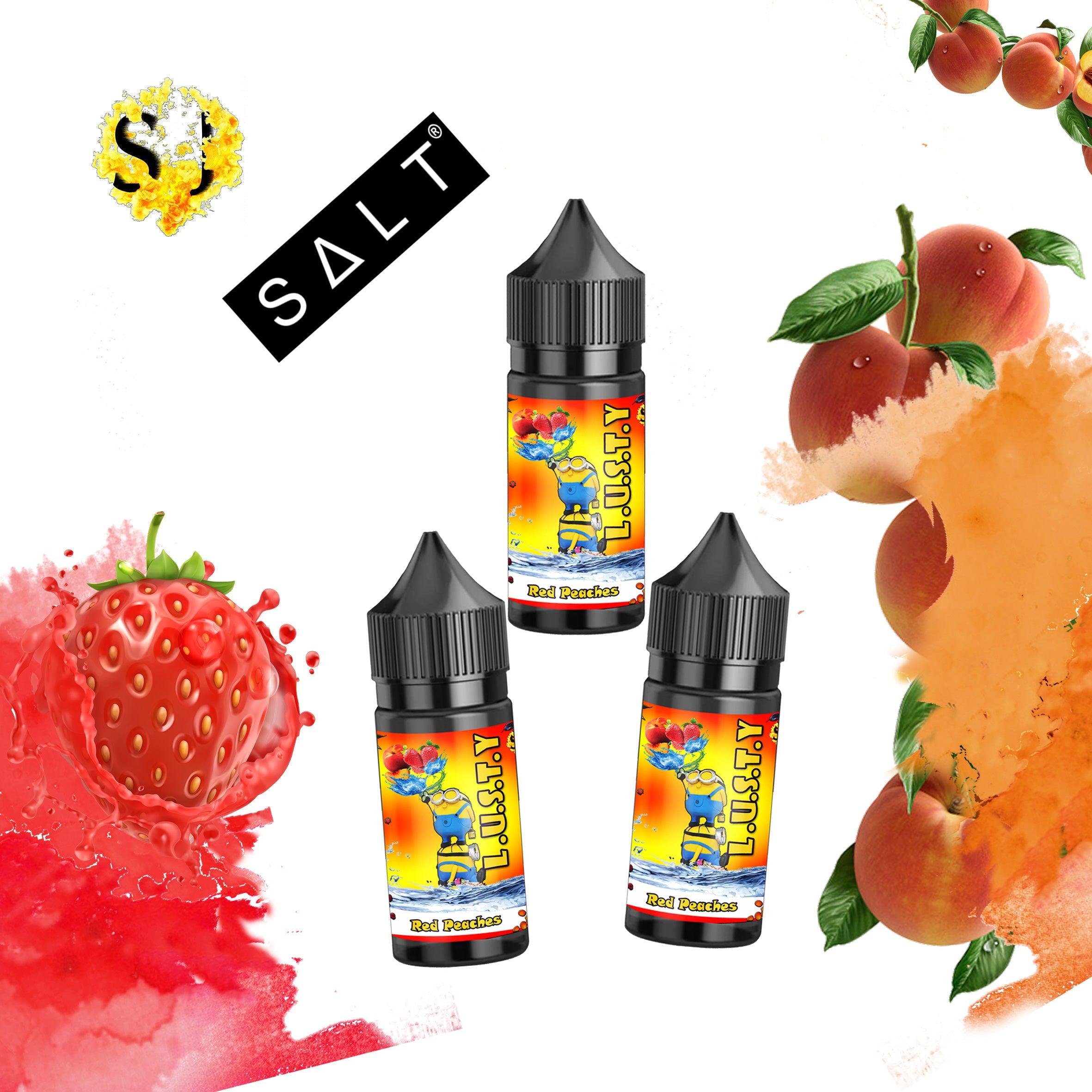 Lusty Red Peaches Saltnic eliquid | Strawberry Peach – FrenzyFog
